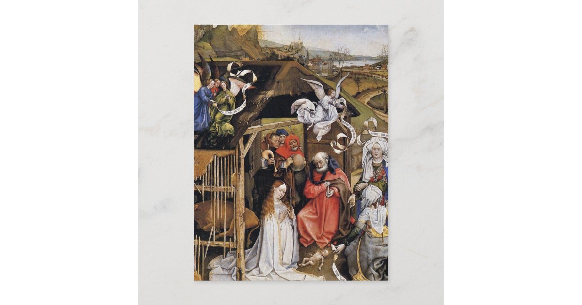 Flemish Renaissance Nativity Scene Postcard | Zazzle