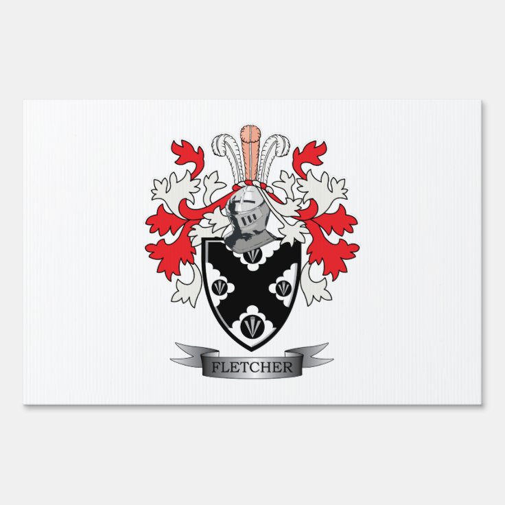 Fletcher Family Crest Coat of Arms Sign | Zazzle