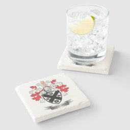 Fletcher Family Crest Coat of Arms Stone Coaster | Zazzle