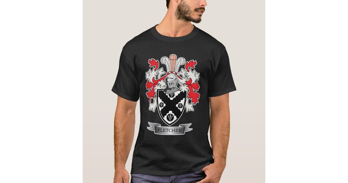 Fletcher Family Crest Coat of Arms T-Shirt | Zazzle
