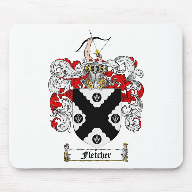 FLETCHER FAMILY CREST - FLETCHER COAT OF ARMS MOUSE PAD | Zazzle