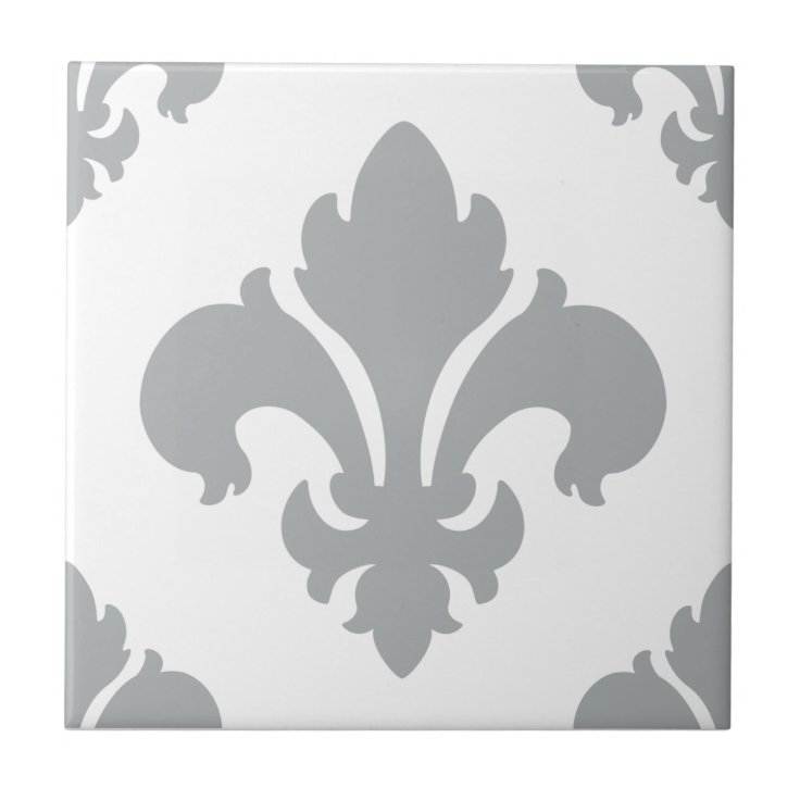 Fleur De Lis 2 Paloma Ceramic Tile | Zazzle