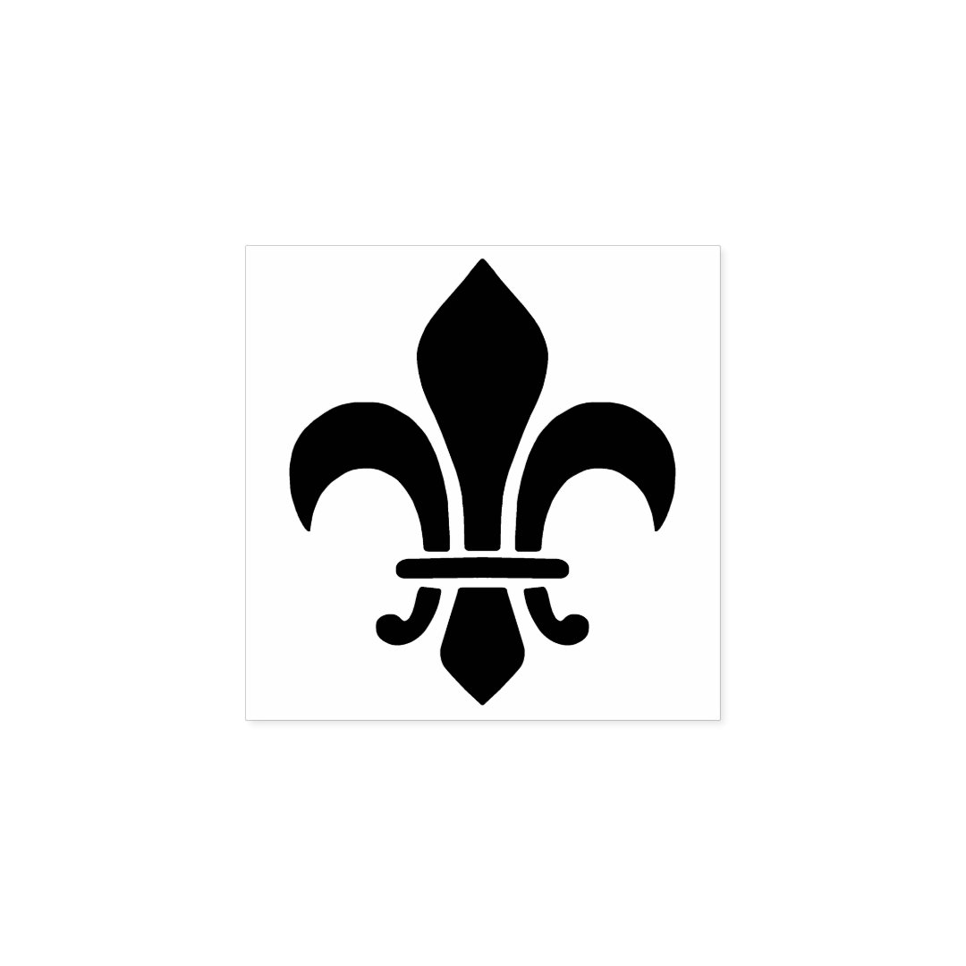Fleur de Lis Elegant French Lily Symbol Rubber Stamp | Zazzle