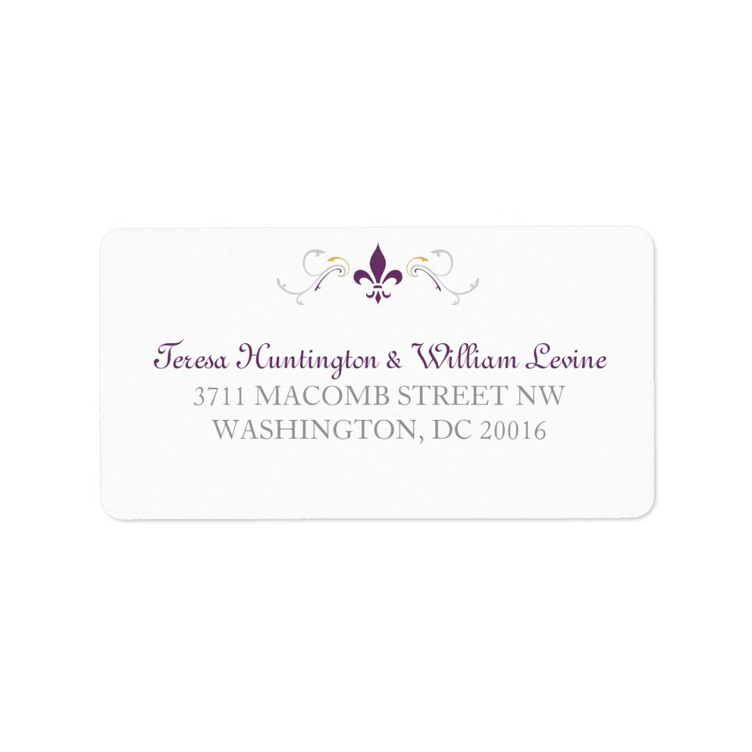 Fleur de Lis Envelope Return Address Label | Zazzle