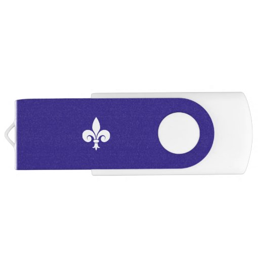 Fleur de Lis & Monogram on Navy Blue Flash Drive | Zazzle