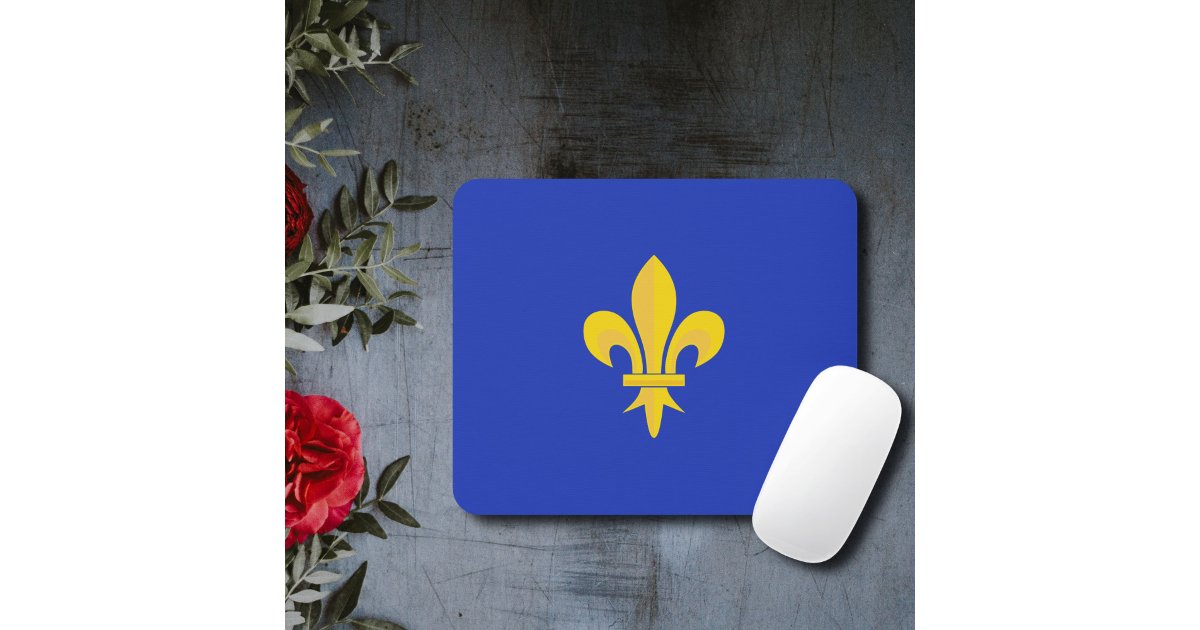 Fleur de Lis on Royal Blue Mouse Pad | Zazzle