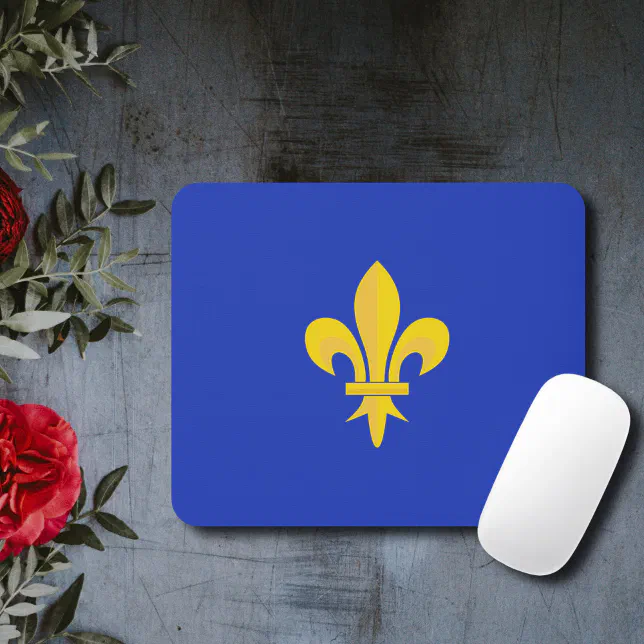 Fleur de Lis on Royal Blue Mouse Pad | Zazzle