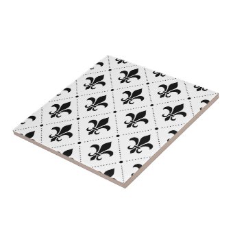 Fleur De Lis Pattern Ceramic Tile | Zazzle