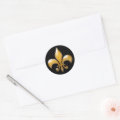 Fleur de Lis Stickers in Black and Gold | Zazzle