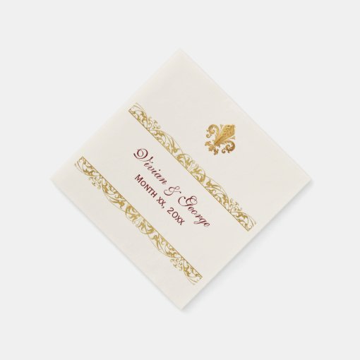 Fleur De Lis Themed Design Paper Napkins Zazzle