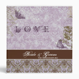 Fleur di Lys Damask Lavender Lilac Wedding Binder | Zazzle