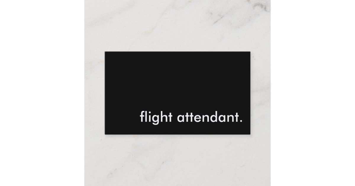 flight attendant. business card | Zazzle