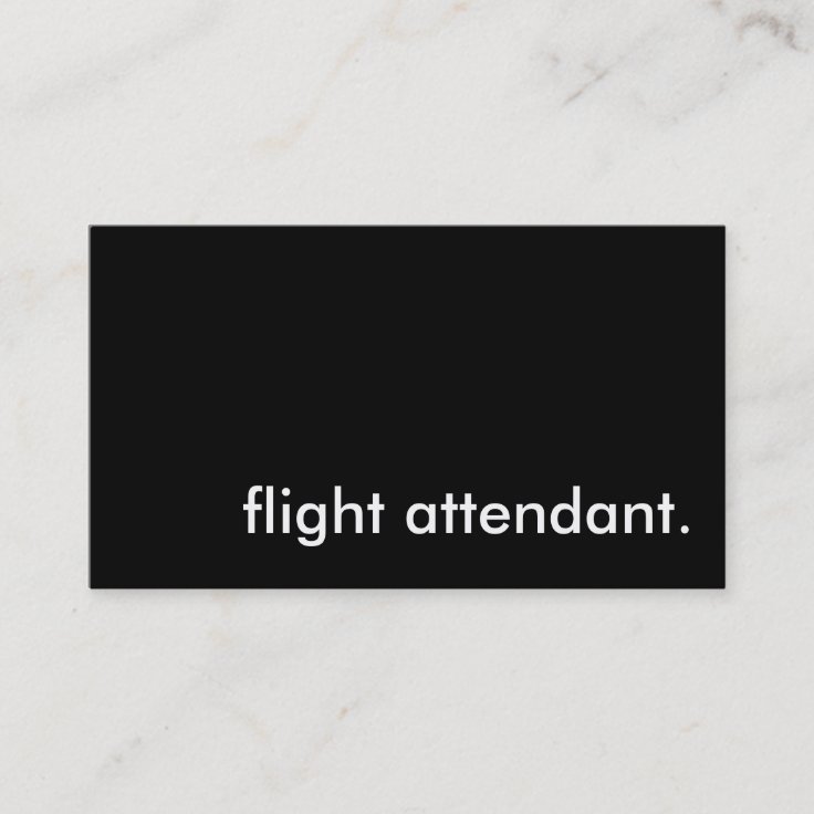 flight attendant. business card | Zazzle