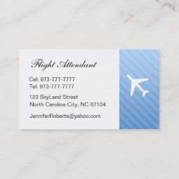 Flight Attendant Business Cards | Zazzle