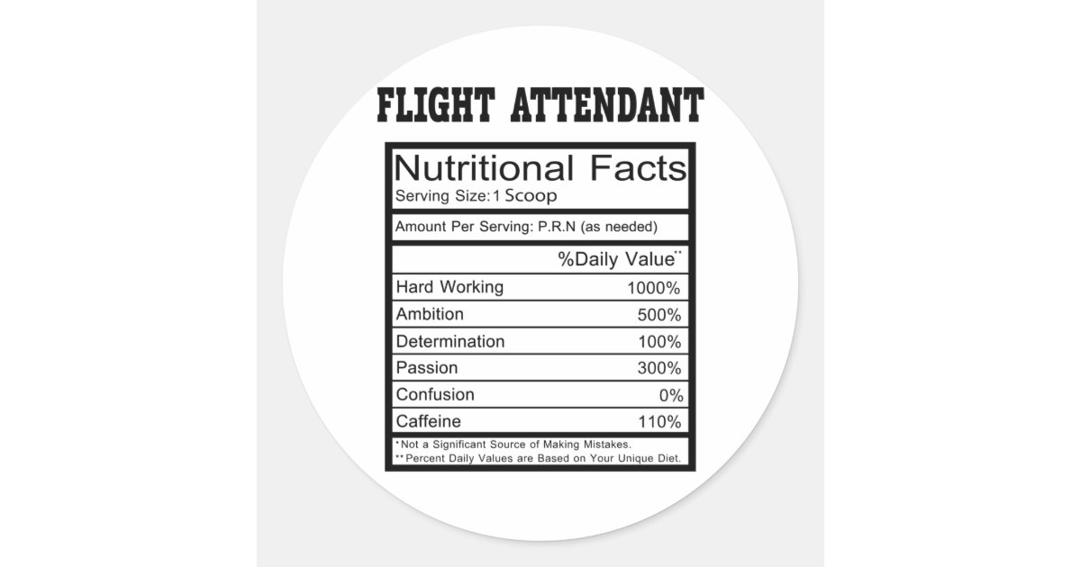 Flight Attendant Classic Round Sticker | Zazzle