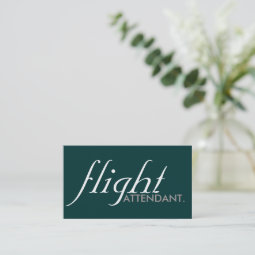 flight attendant. (color and font customizable) business card | Zazzle