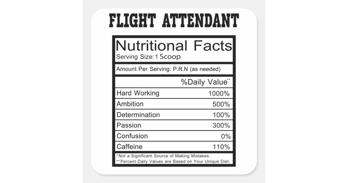 Flight Attendant Square Sticker | Zazzle