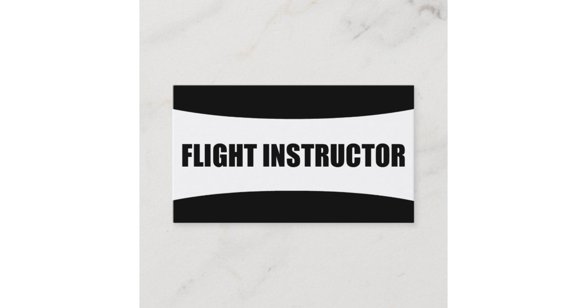Flight Instructor Business Card | Zazzle