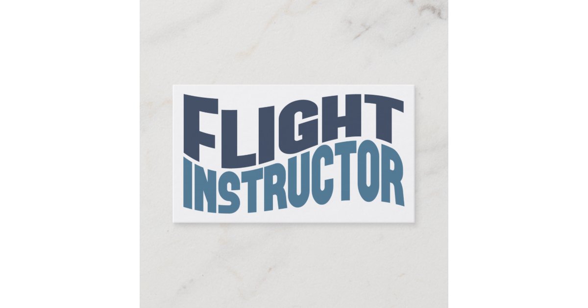 Flight Instructor Business Cards | Zazzle