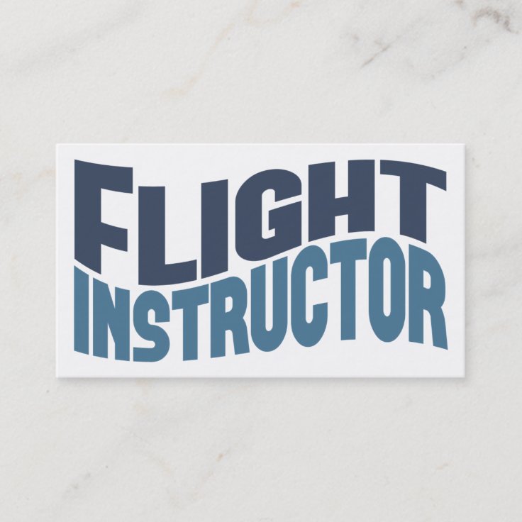 Flight Instructor Business Cards | Zazzle