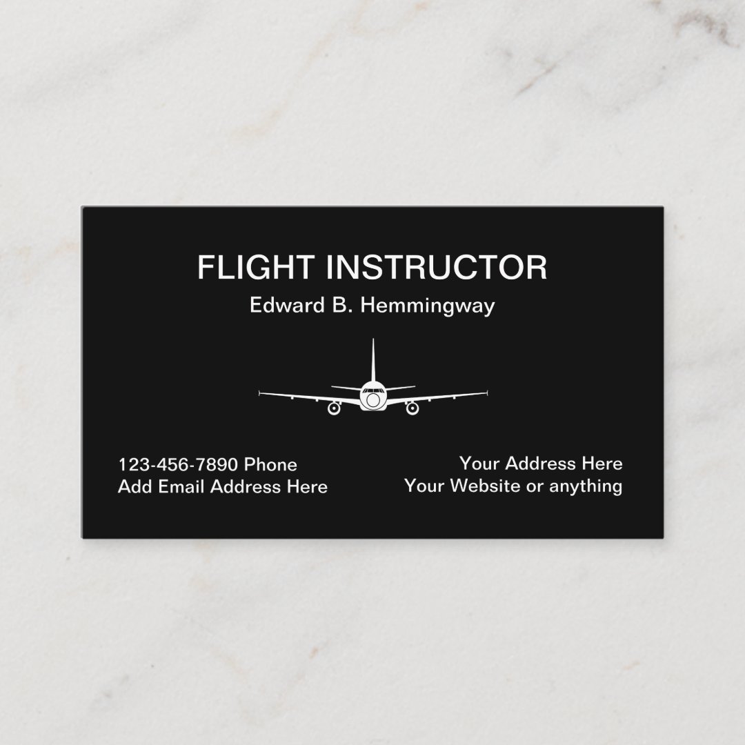 Flight Instructor Theme Business Card | Zazzle