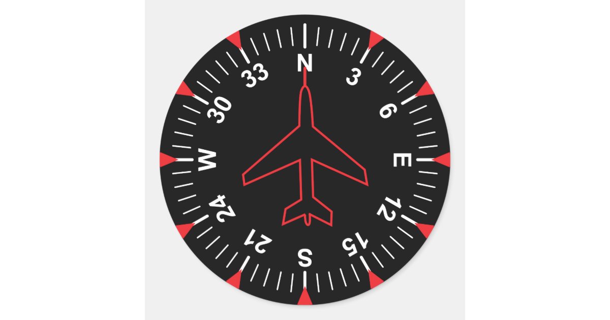 Flight Instruments Classic Round Sticker | Zazzle