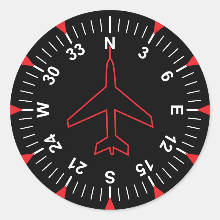Flight Instruments Classic Round Sticker | Zazzle