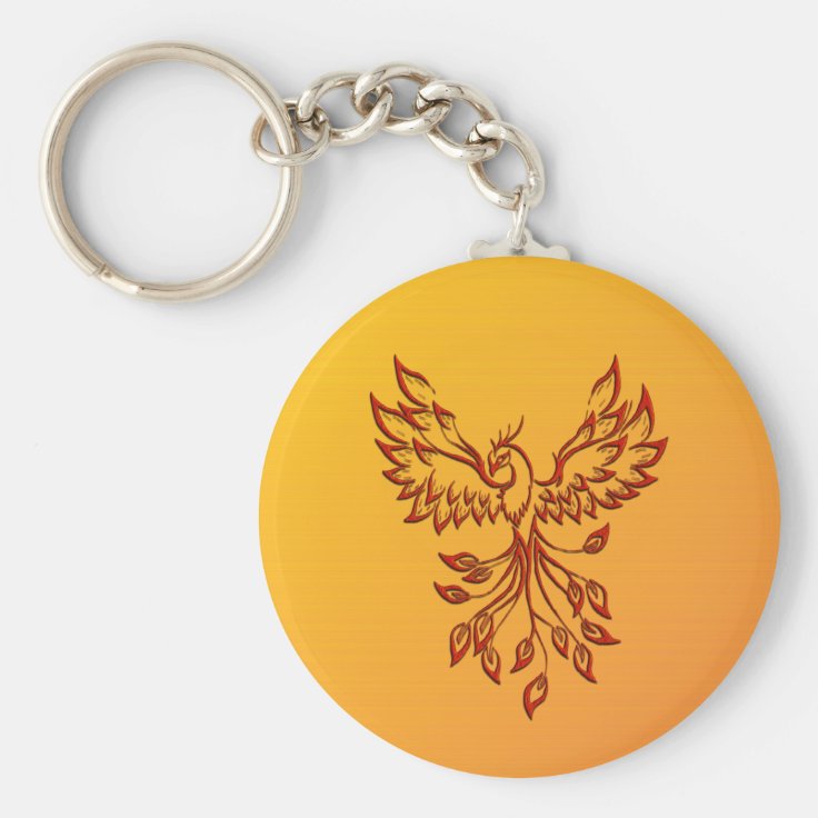 Flight of A Phoenix Keychain | Zazzle