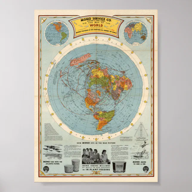 Flight Pattern Map Poster | Zazzle