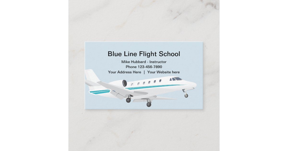 Flight School Instructor Business Card | Zazzle