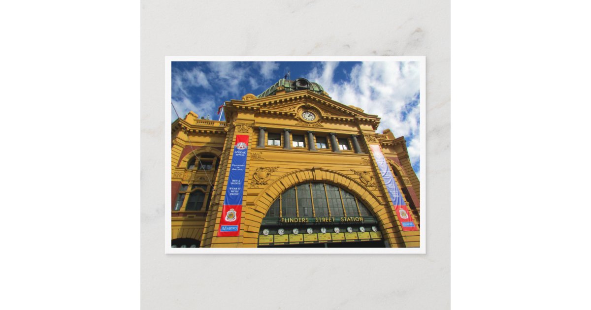 flinders street station postcard | Zazzle
