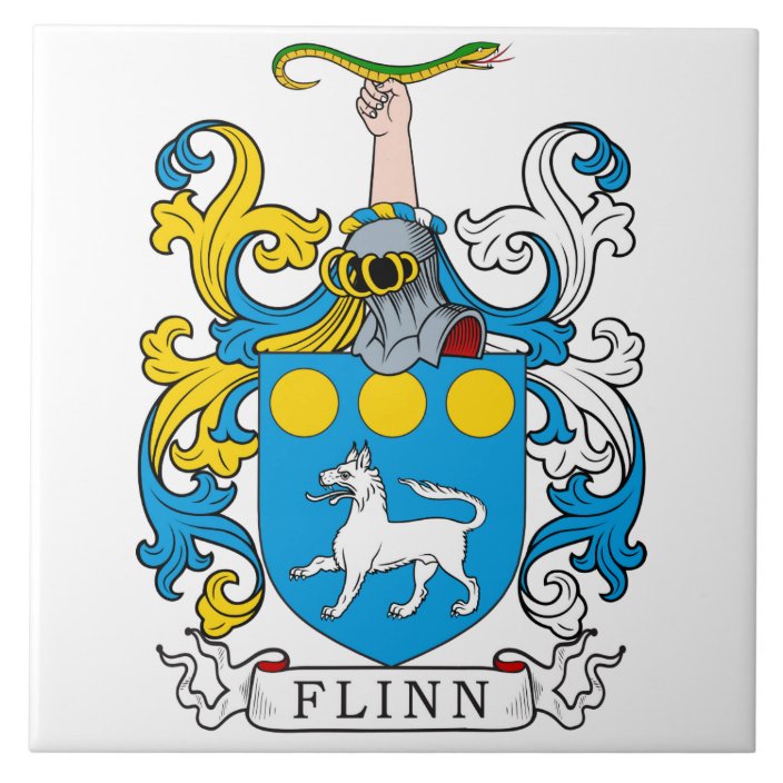 Flinn Family Crest Tile | Zazzle.com