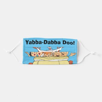 Flintstones Family Roadtrip Adult Cloth Face Mask | Zazzle