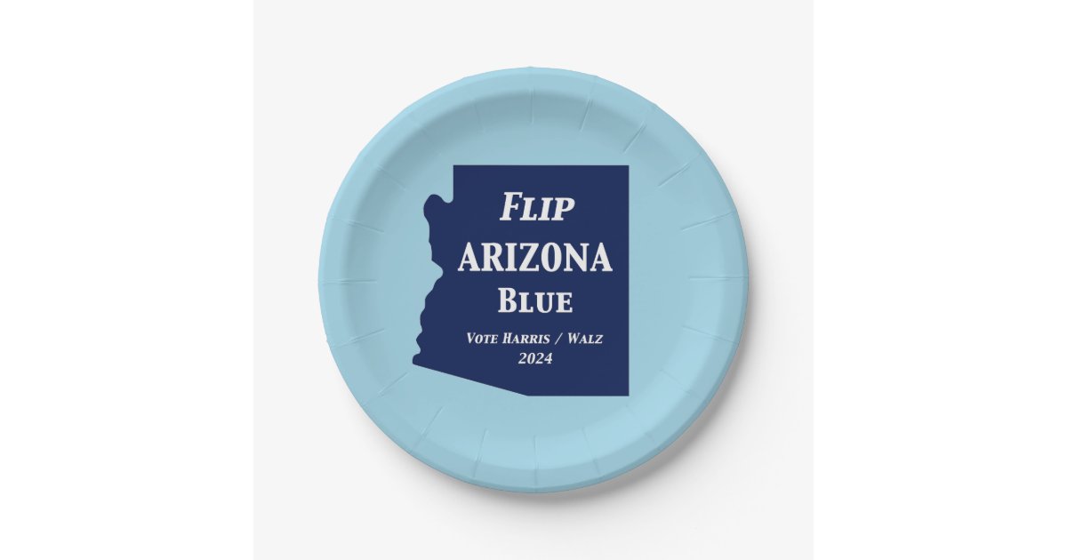 Flip Arizona Blue in 2024 Paper Plates | Zazzle