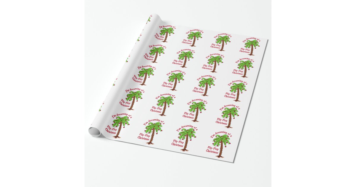 FLIP FLOP CHRISTMAS WRAPPING PAPER | Zazzle