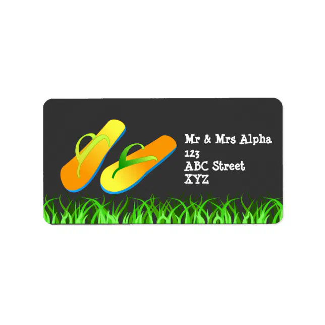 Flip flop Label | Zazzle