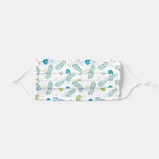 Flip Flop Pattern Adult Cloth Face Mask | Zazzle