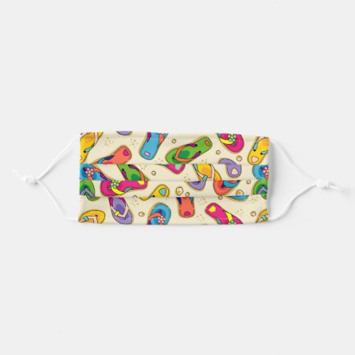 Flip Flop Pattern Face Mask | Zazzle