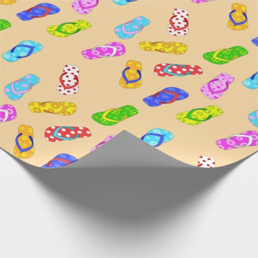Flip Flop Pattern Wrapping Paper | Zazzle