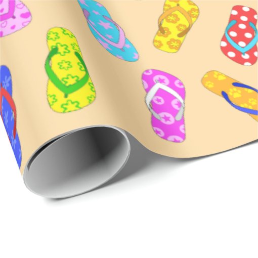 Flip Flop Pattern Wrapping Paper | Zazzle