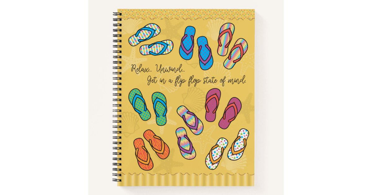 Flip Flop Spiral Notebook | Zazzle
