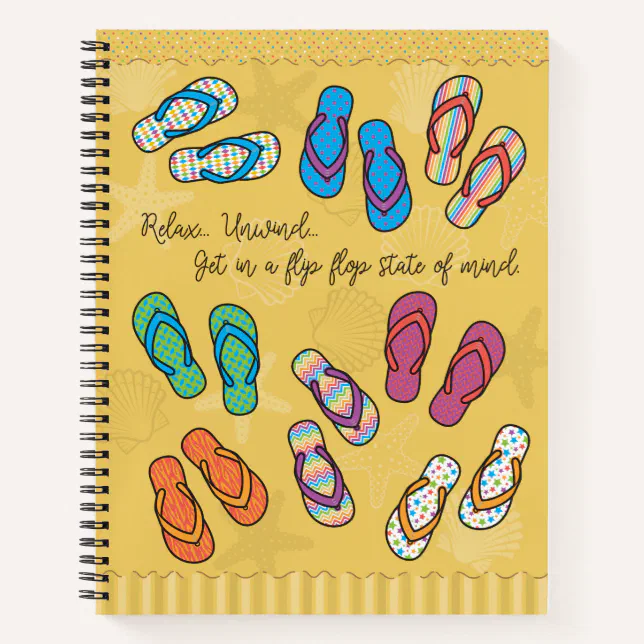 Flip Flop Spiral Notebook | Zazzle