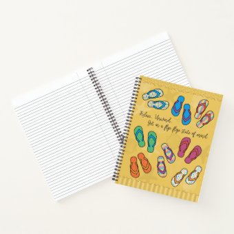 Flip Flop Spiral Notebook | Zazzle