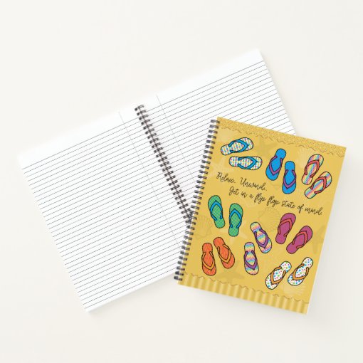 Flip Flop Spiral Notebook | Zazzle