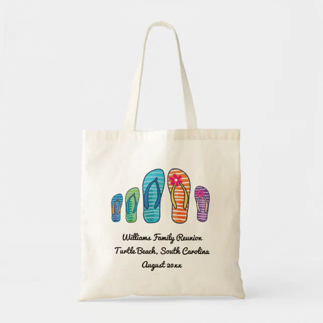 Flip Flops Beach Family Summer Reunion Tote Bag | Zazzle