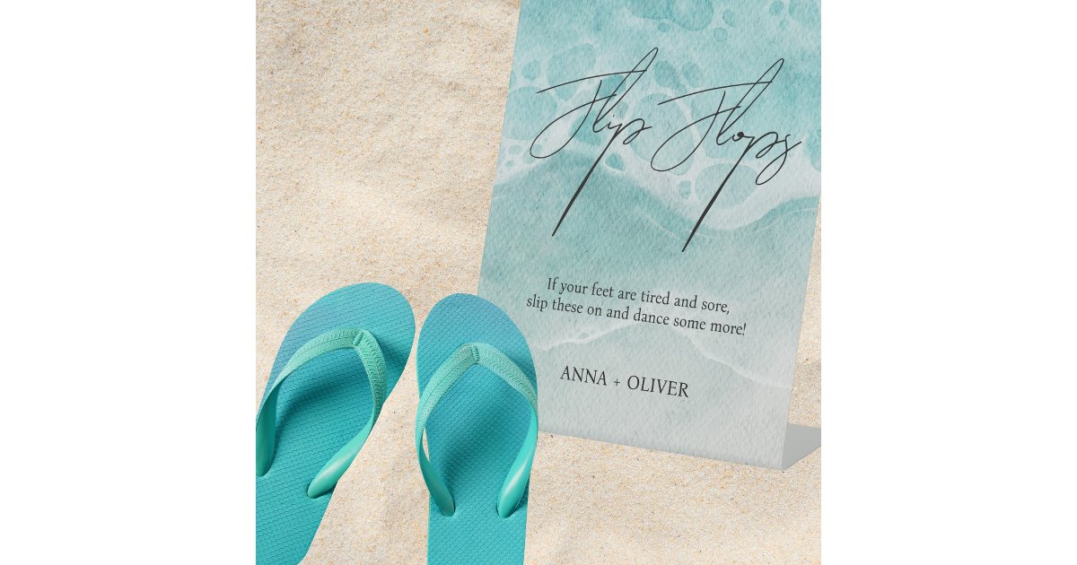 Flip Flops Funny Dance Some More Wedding Sign | Zazzle