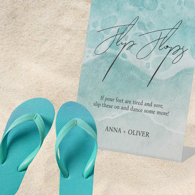 Flip Flops Funny Dance Some More Wedding Sign | Zazzle