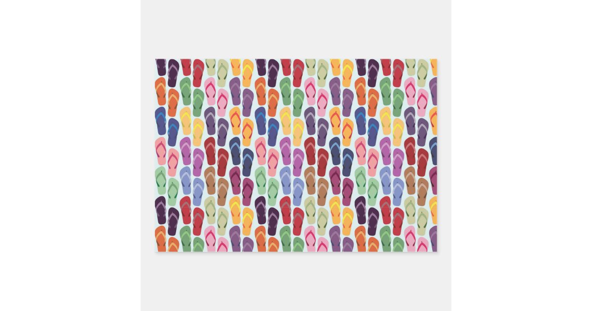 Flip Flops - Wrapping Paper Sheets | Zazzle