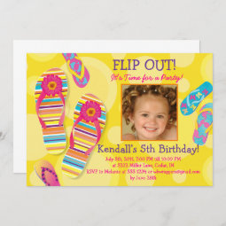 Flip Out! Flip-flops Party Invitation | Zazzle