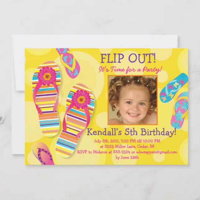 Flip Out! Flip-flops Party Invitation | Zazzle